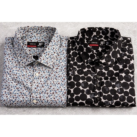 jf j.ferrar | Shirts | Jferrar Lot Of 2 Mens Dress Shirts Floral Slim ...